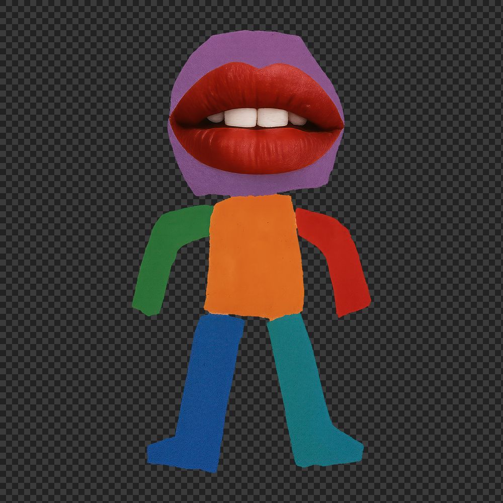 Lips Collage Paper Shadow Style Images | Free Photos, PNG Stickers ...