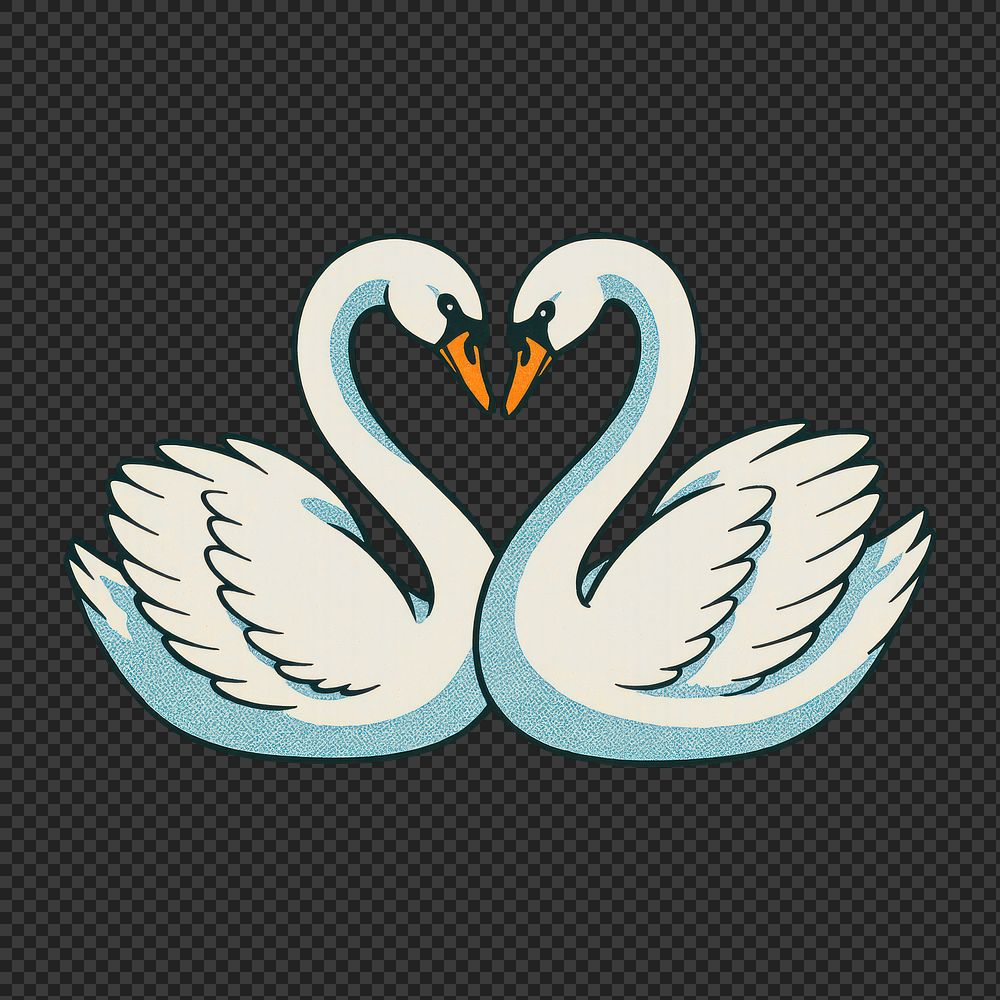 Swans+art+simple PNG Images | Free Photos, PNG Stickers, Wallpapers ...