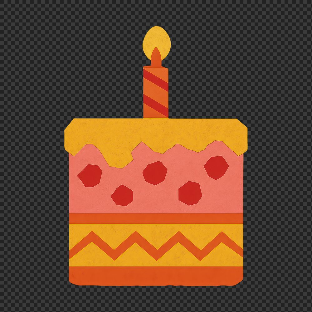 Birthday Cake Paper Cut PNG Images | Free Photos, PNG Stickers ...