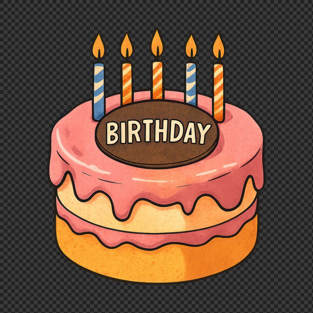 Animated Cake Black Shadow PNG Birthday Images | Free Photos, PNG ...