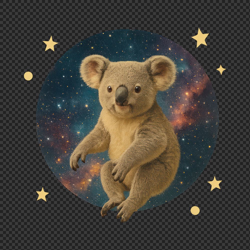 Koala Illustrated Background PNG Design Texture Images | Free Photos ...