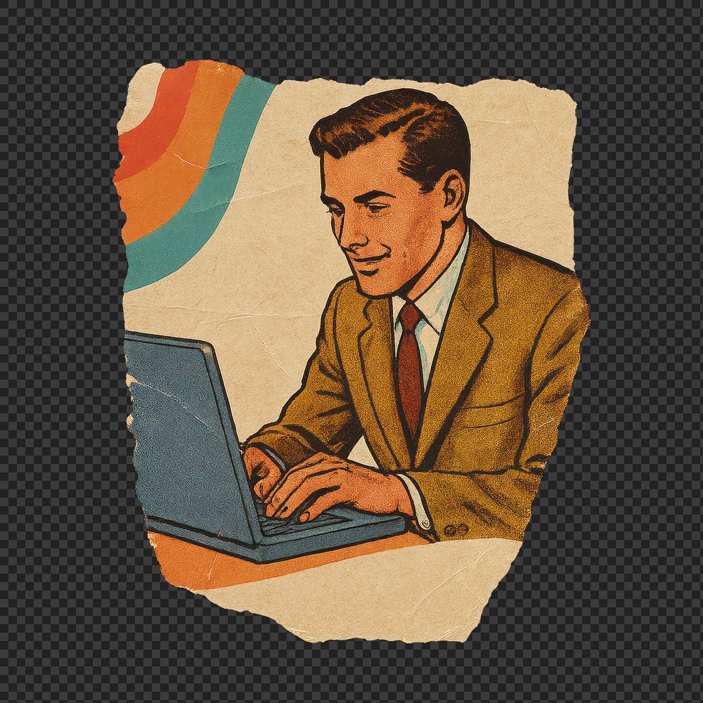 Laptop Office PNG Shadow Vintage Images | Free Photos, PNG Stickers ...