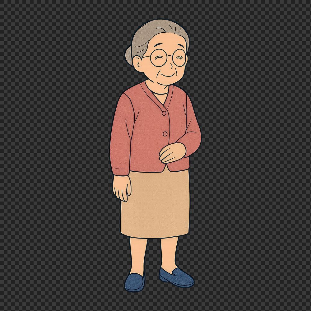 Elderly+woman+cartoon+characters Shadow Images | Free Photos, PNG ...