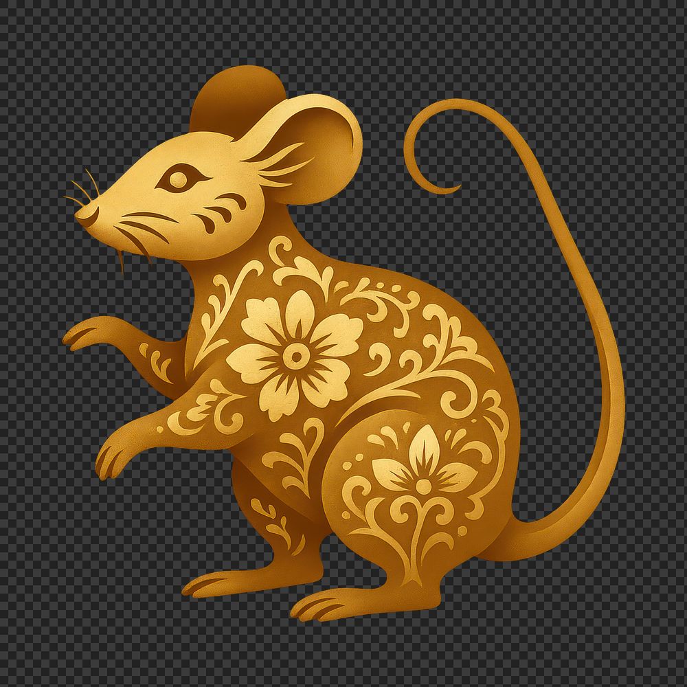 Rat Chinese Zodiac Design Gradient Images | Free Photos, PNG Stickers ...
