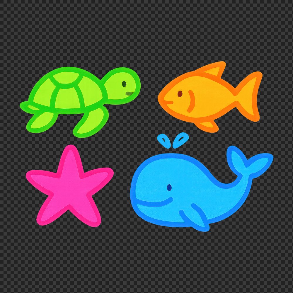 Neon Fish Cartoon Images | Free Photos, PNG Stickers, Wallpapers ...
