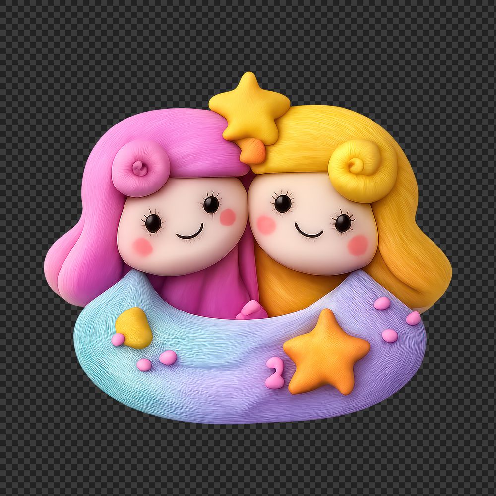 Gemini Cartoon Cute Images | Free Photos, PNG Stickers, Wallpapers ...