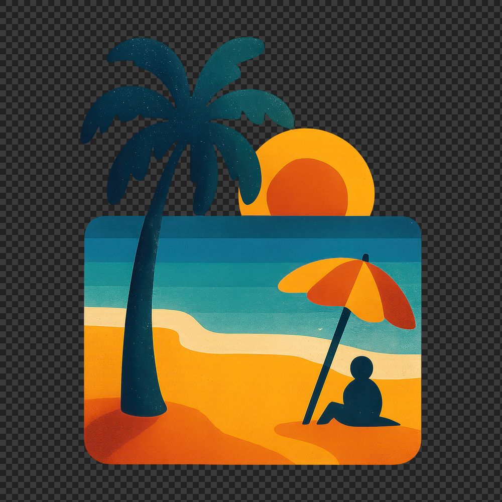 Coastal Vintage Art Sunset Ocean Images | Free Photos, PNG Stickers ...