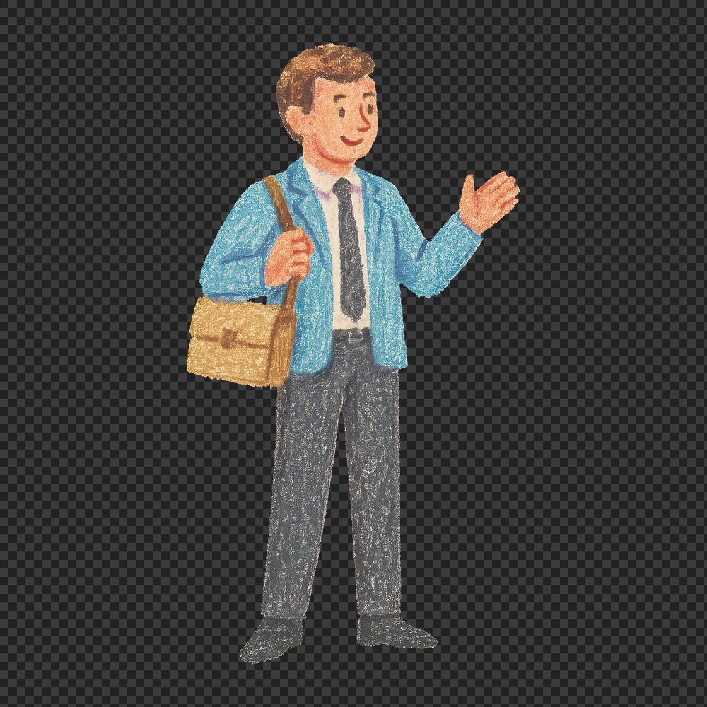 Business Man Bag Transparent Background Cartoon Images | Free Photos ...