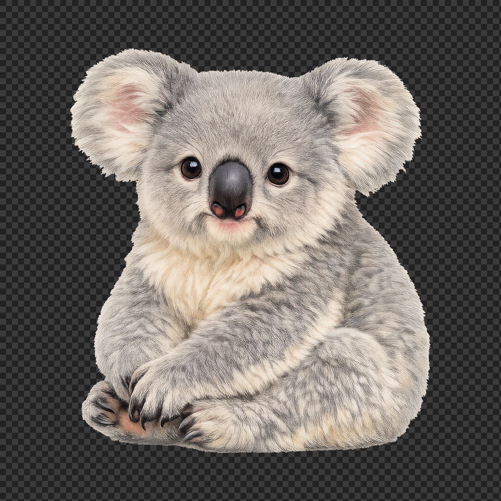 Koala Illustrated Background PNG Texture Cute Images | Free Photos, PNG ...
