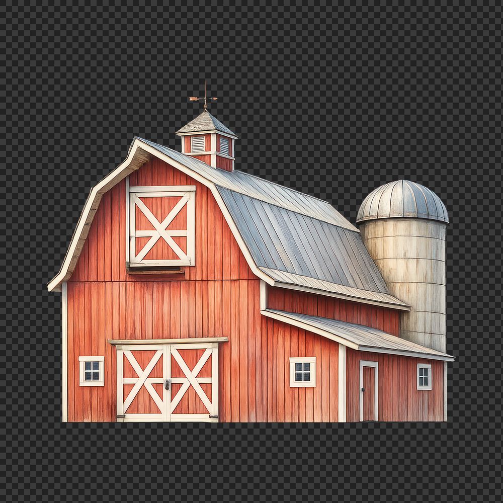 Agriculture Drawing Architecture Illustrated. PNG Farm Images | Free ...