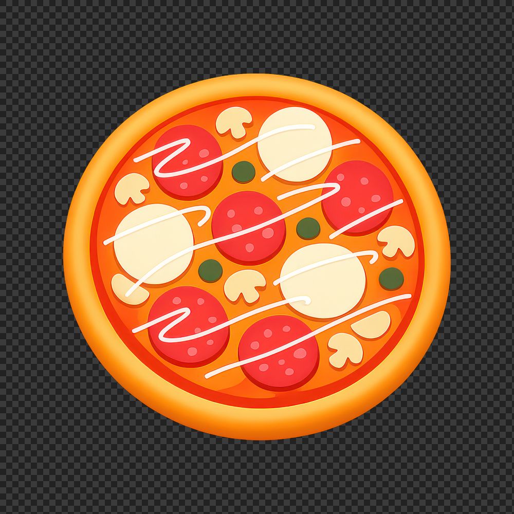 Pizza.” Pepperoni Background Isolated PNG Cartoon Images | Free Photos ...