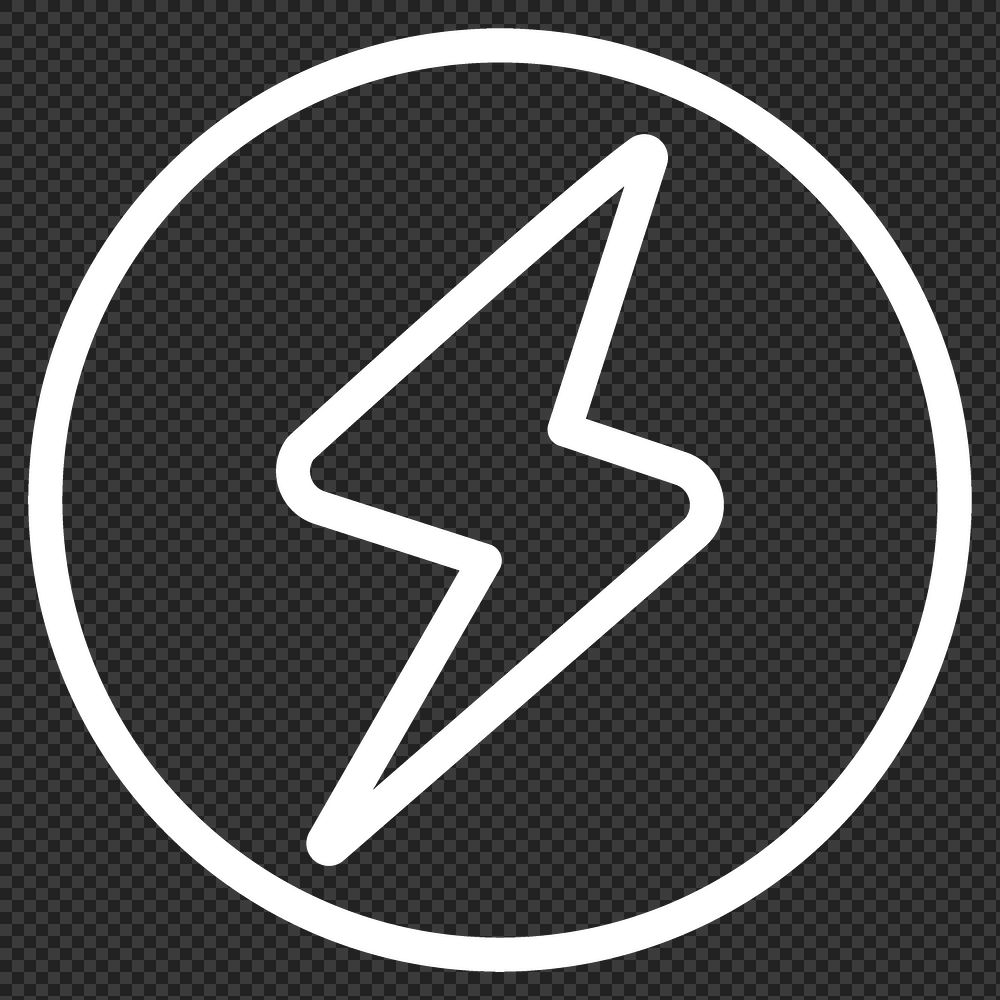 Energy icon png sticker, minimal | Premium Icons - rawpixel