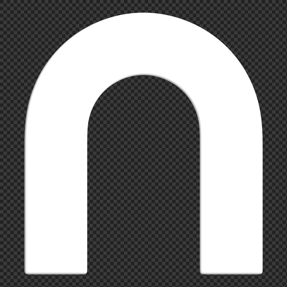 PNG 3D white u shape | Premium PNG - rawpixel