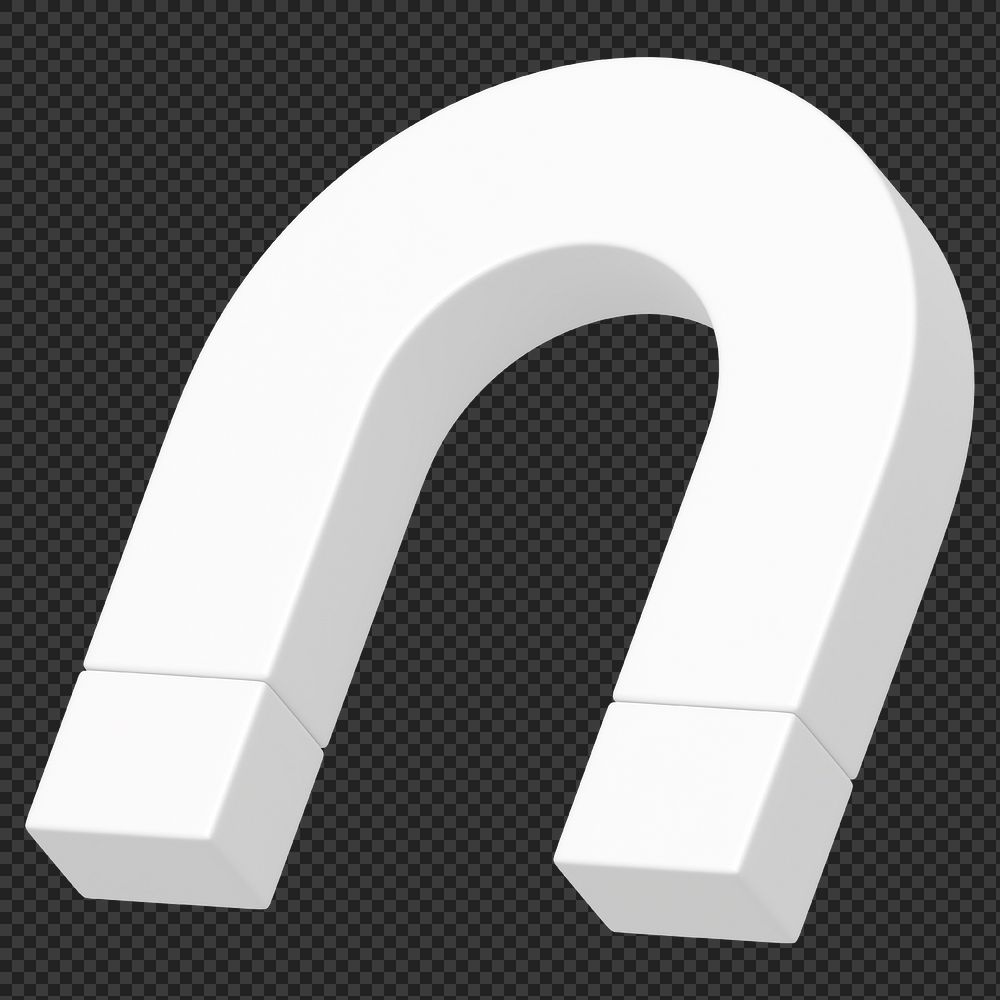 PNG 3D white u shape | Premium PNG - rawpixel