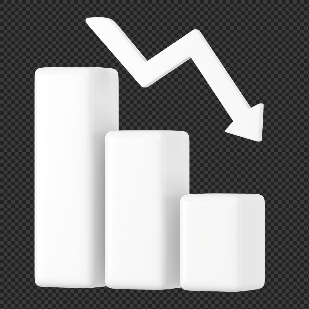 White bar graph png 3D | Premium PNG - rawpixel