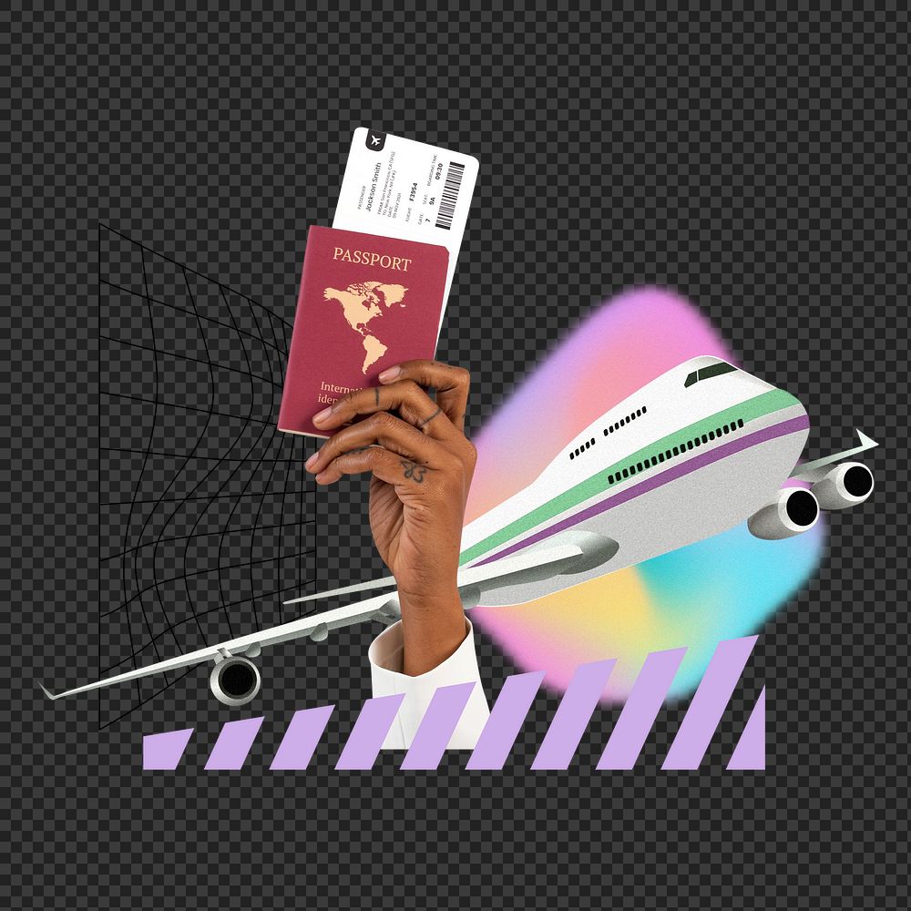 Flying airplane png, creative travel | Premium PNG - rawpixel