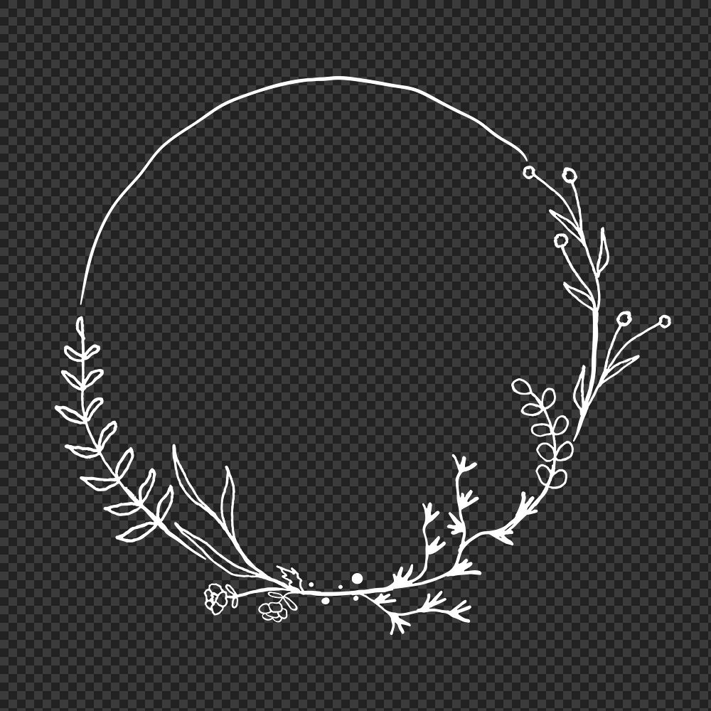 Drawing flower png frame, transparent | Premium PNG - rawpixel