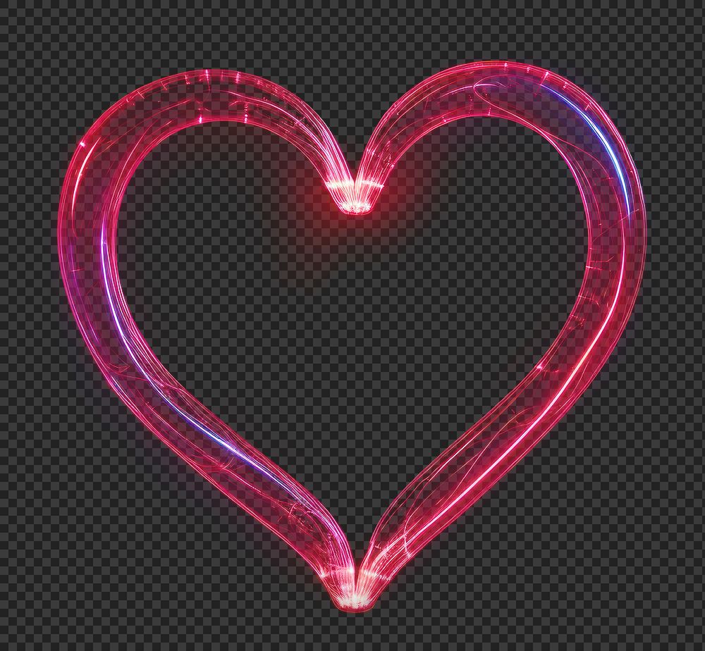 PNG heartshape light painting glowing | Premium PNG - rawpixel