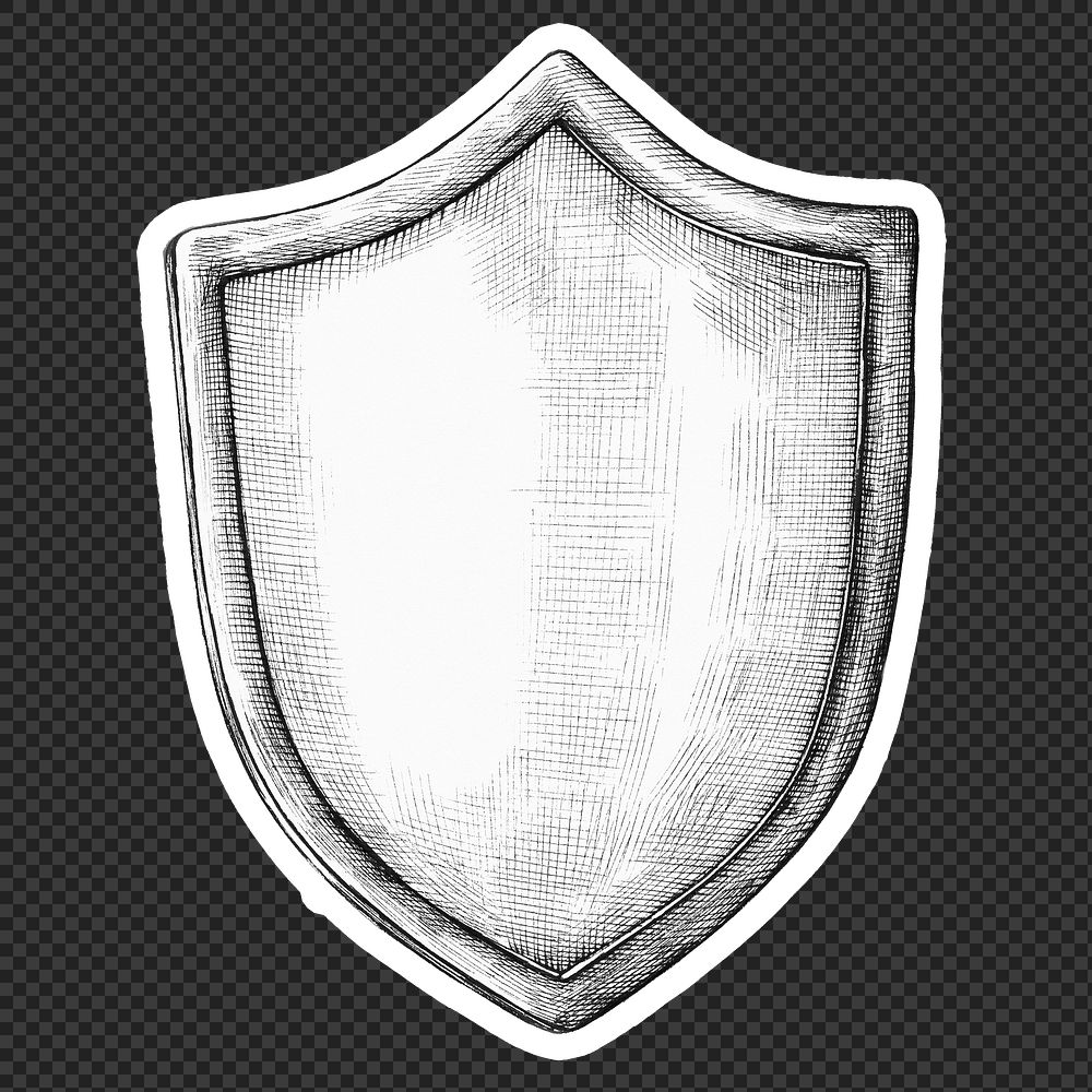 Drawing shield png vintage sticker | Free PNG Sticker - rawpixel