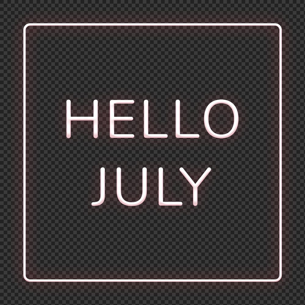 Frame with Hello July png | Free PNG - rawpixel