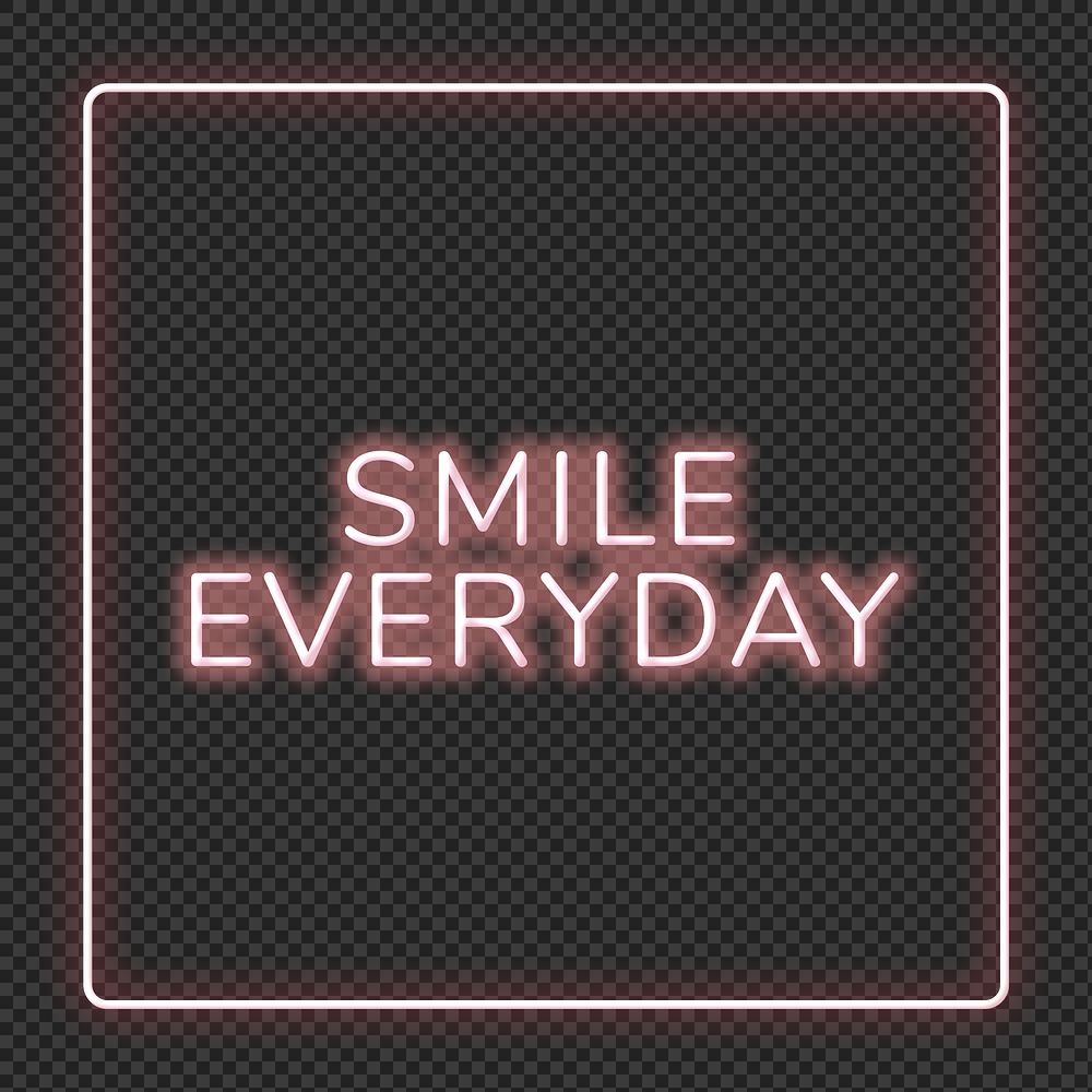 Pink neon smile everyday png | Free PNG - rawpixel