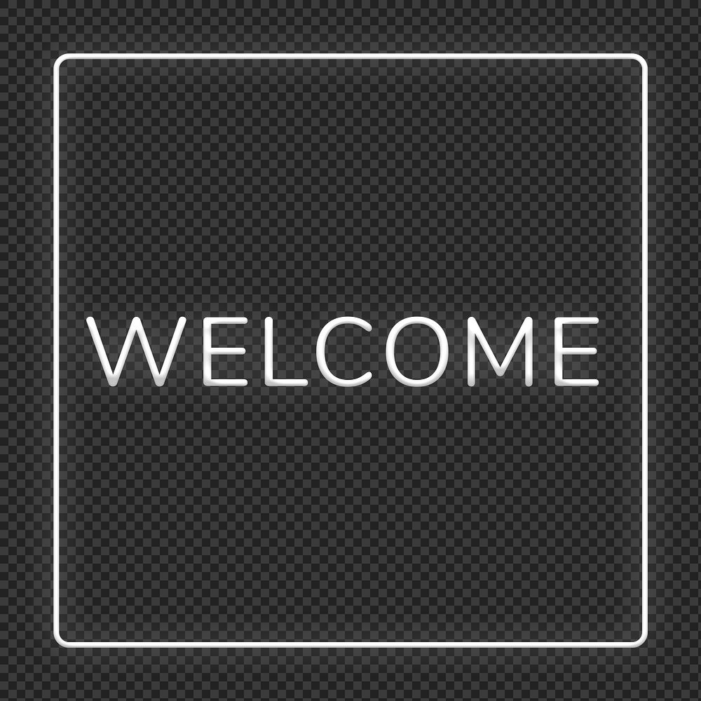 Retro gray welcome frame png | Free PNG - rawpixel
