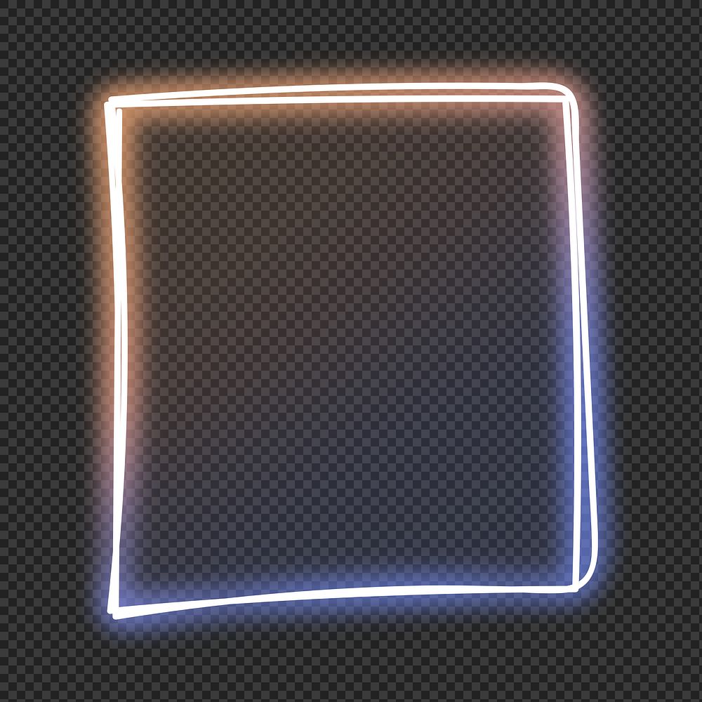 Glowing neon frame design element | Premium PNG - rawpixel