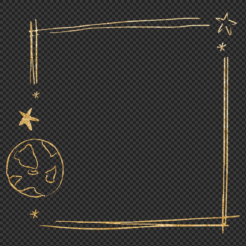 Png space frame gold effect | Free PNG - rawpixel