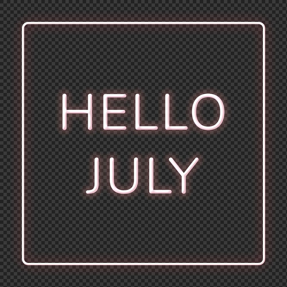 Frame with hello July png | Free PNG - rawpixel