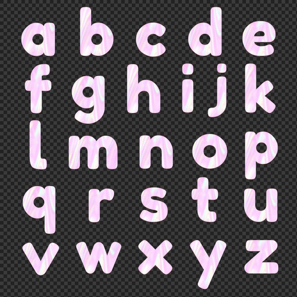 Alphabet png sticker holographic pastel | Premium PNG - rawpixel