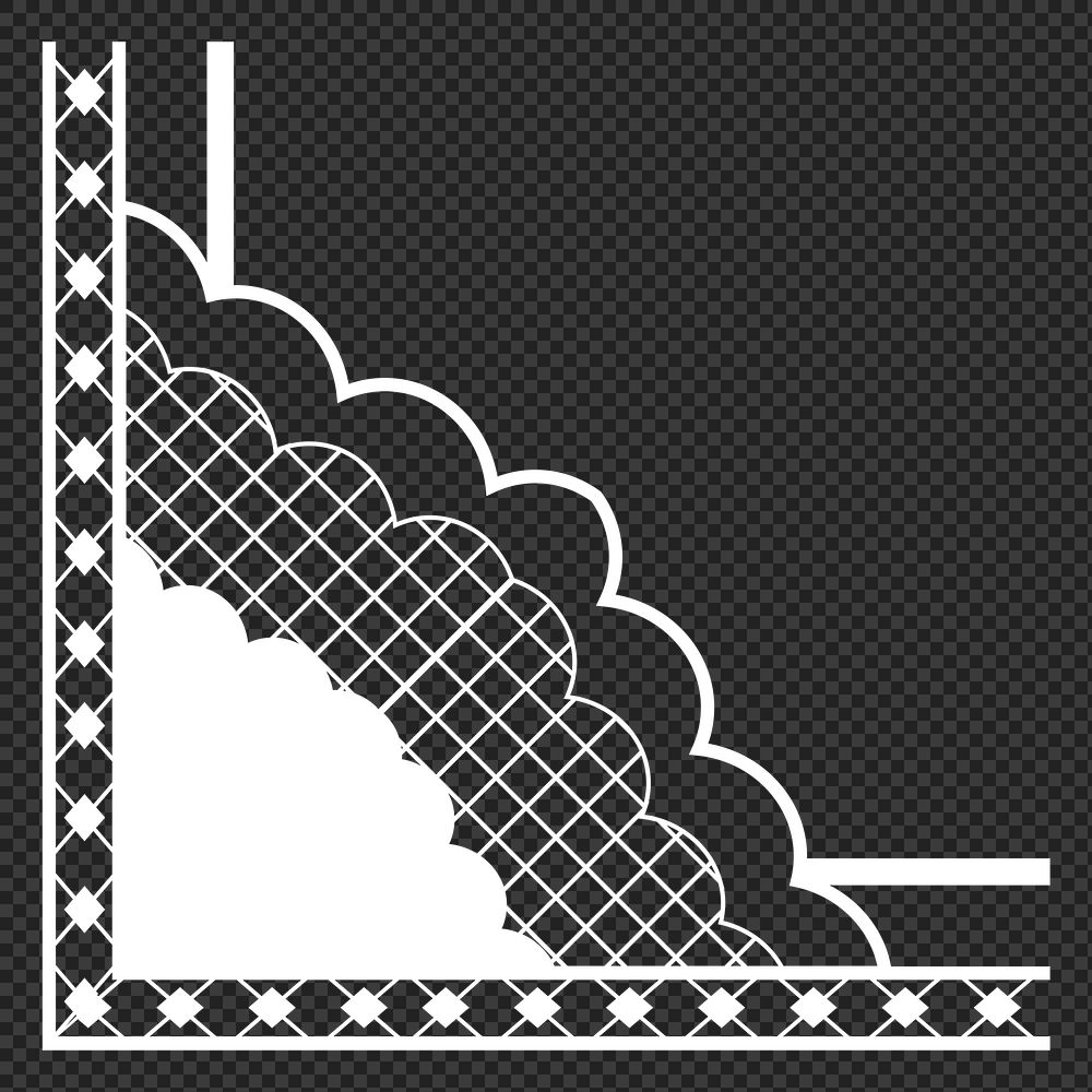 White lace corner png border, | Premium PNG - rawpixel