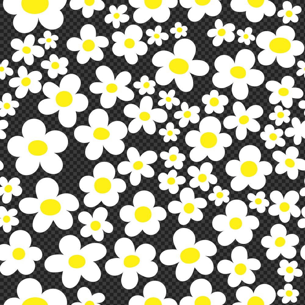 Png colorful Daisy pattern background, | Premium PNG - rawpixel