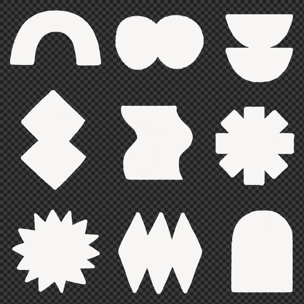 Geometric shape png, white sticker | Premium PNG - rawpixel