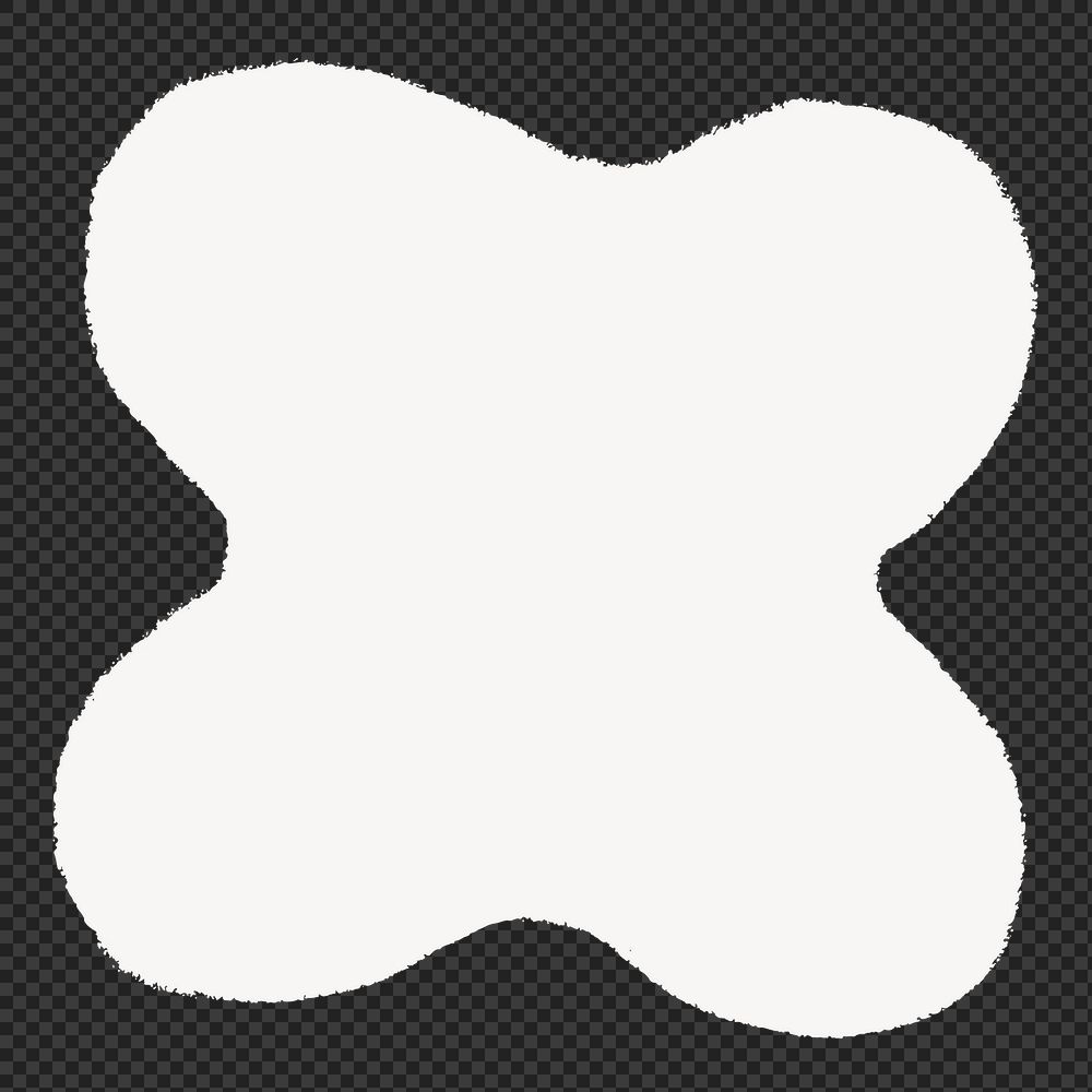 White sticker png, blob shape | Free PNG Sticker - rawpixel