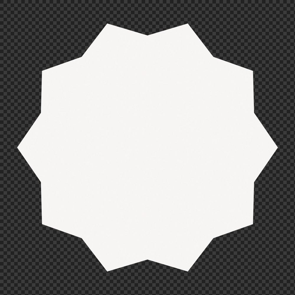White jagged decagon png sticker | Premium PNG - rawpixel