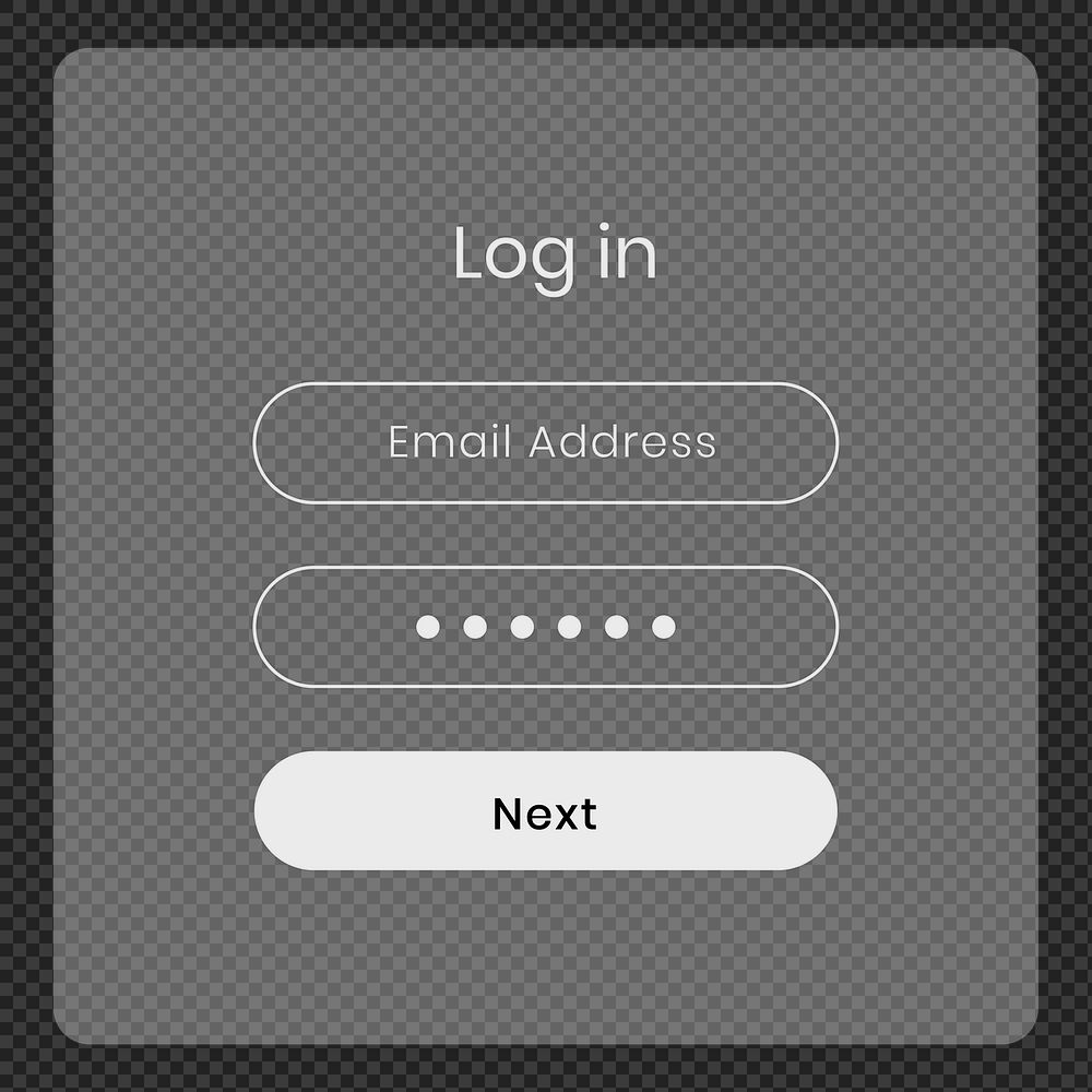 PNG login screen interface tablet | Premium PNG Sticker - rawpixel