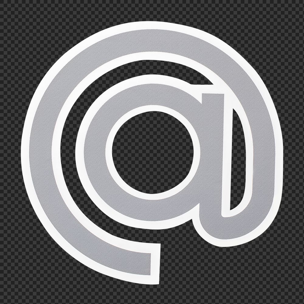 At sign paper craft illustration | Free PNG Sticker - rawpixel