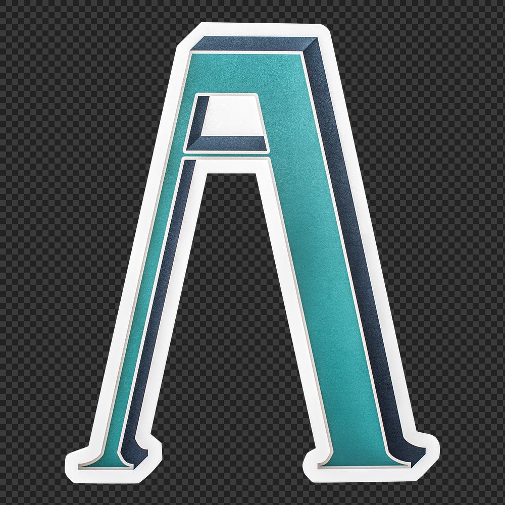 Creative typography letter A icon | Free PNG Sticker - rawpixel