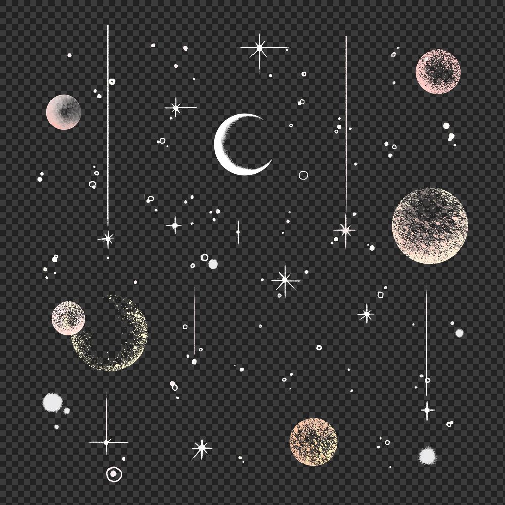 Cute celestial png clipart, night | Premium PNG Sticker - rawpixel