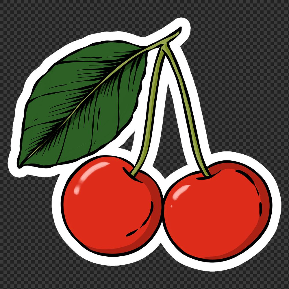 Natural cherry sticker design element | Premium PNG Sticker - rawpixel