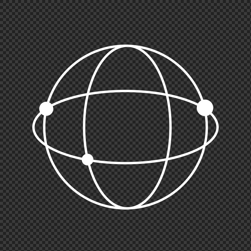 Global network icon png in white | Free PNG Sticker - rawpixel