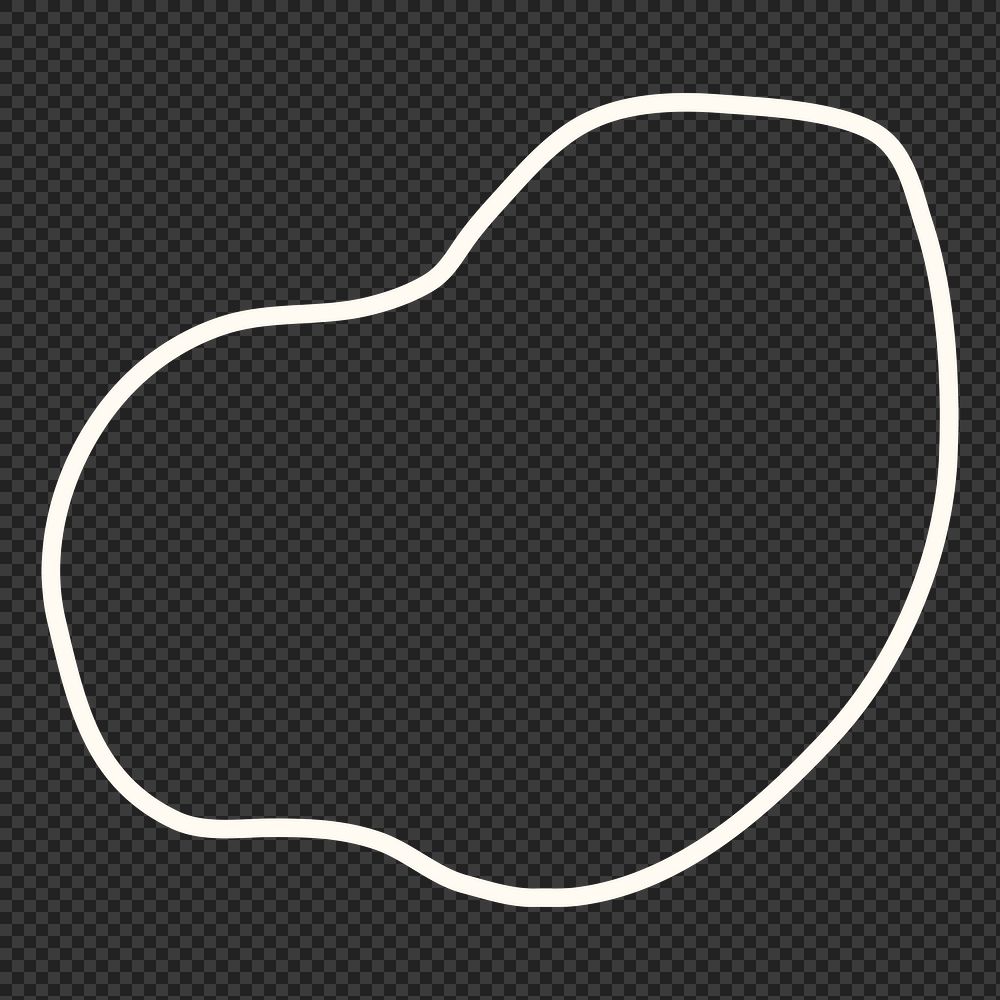 White outline shape png sticker | Free PNG - rawpixel