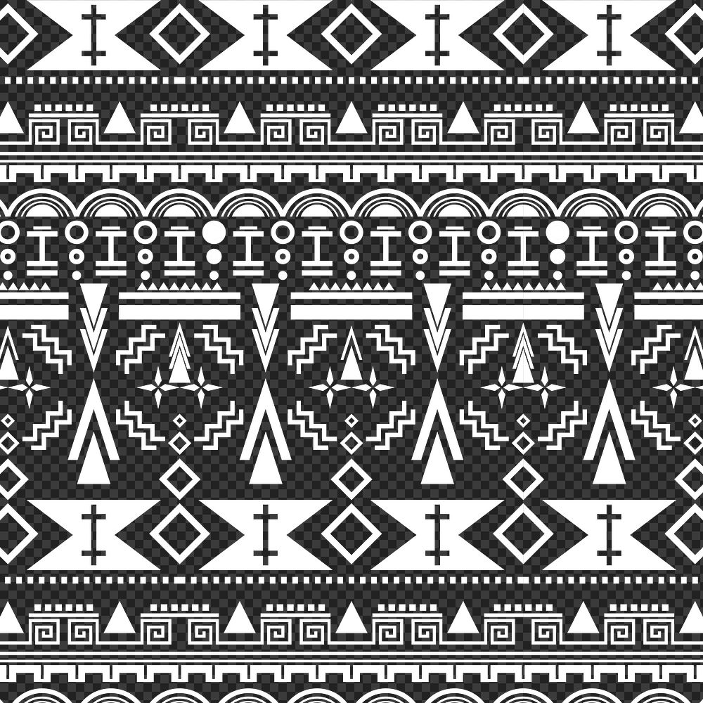 White ethnic pattern png, transparent | Free PNG - rawpixel