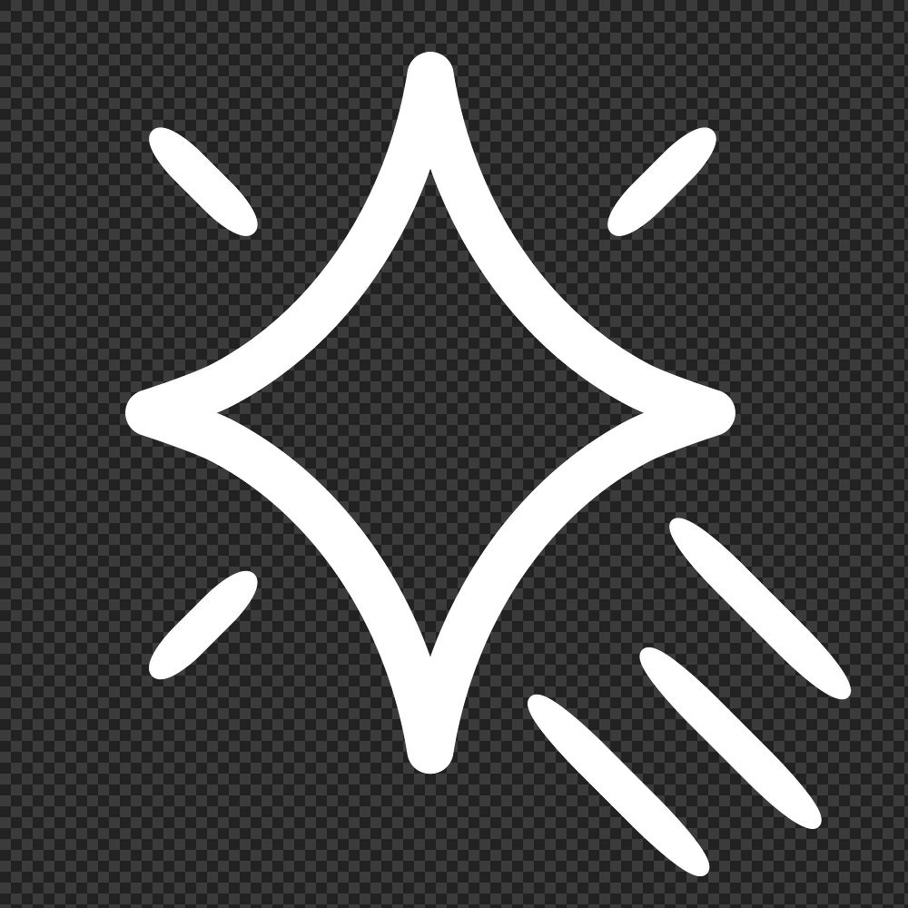 Png sparkling stars icon in simple | Premium PNG Sticker - rawpixel