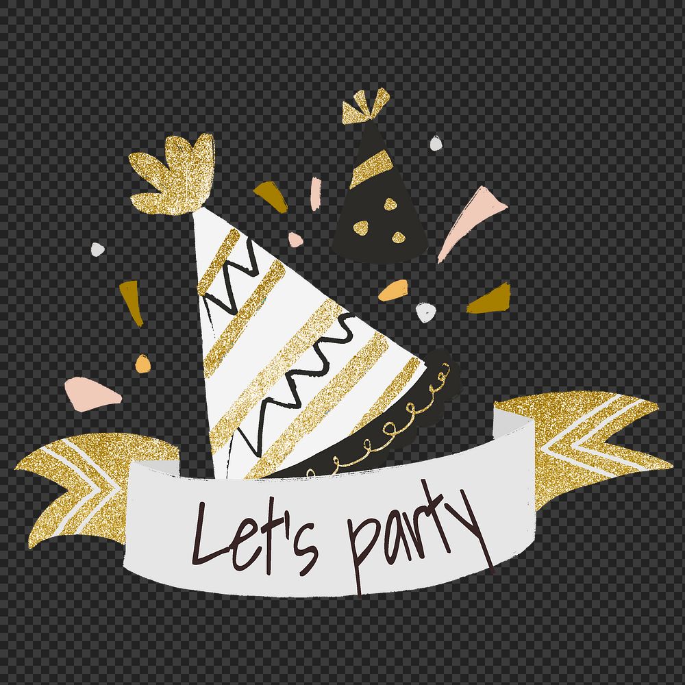 Party sticker png, cute birthday | Free PNG Sticker - rawpixel