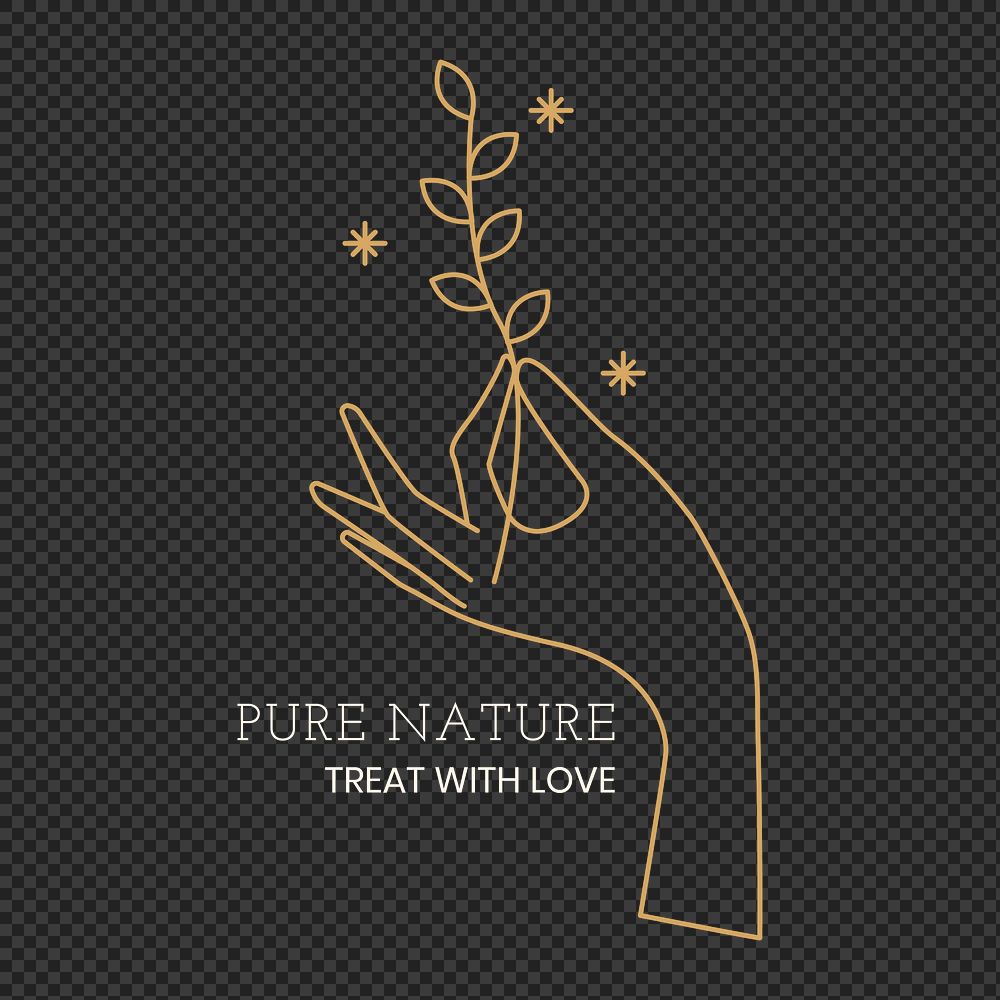 Pure nature logo png sticker, | Free PNG Sticker - rawpixel