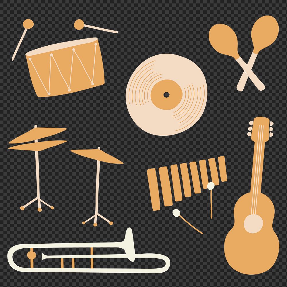Jazz music instruments png sticker, | Premium PNG - rawpixel