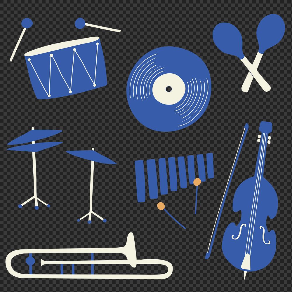 Jazz music instruments png sticker, | Premium PNG - rawpixel