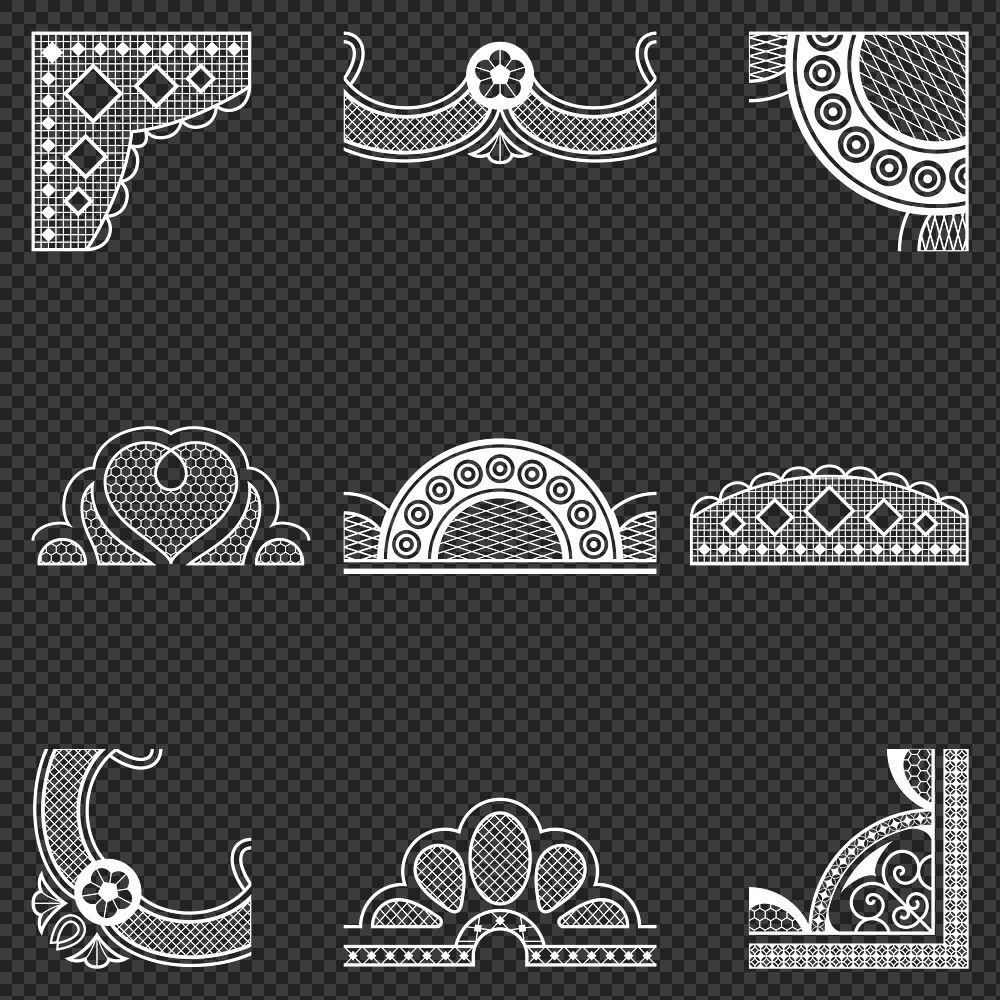 Elegant lace corner png border, | Premium PNG - rawpixel
