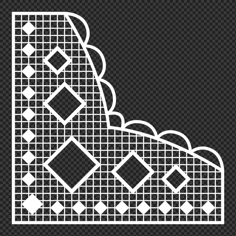 Lace corner png border, white | Free PNG Sticker - rawpixel